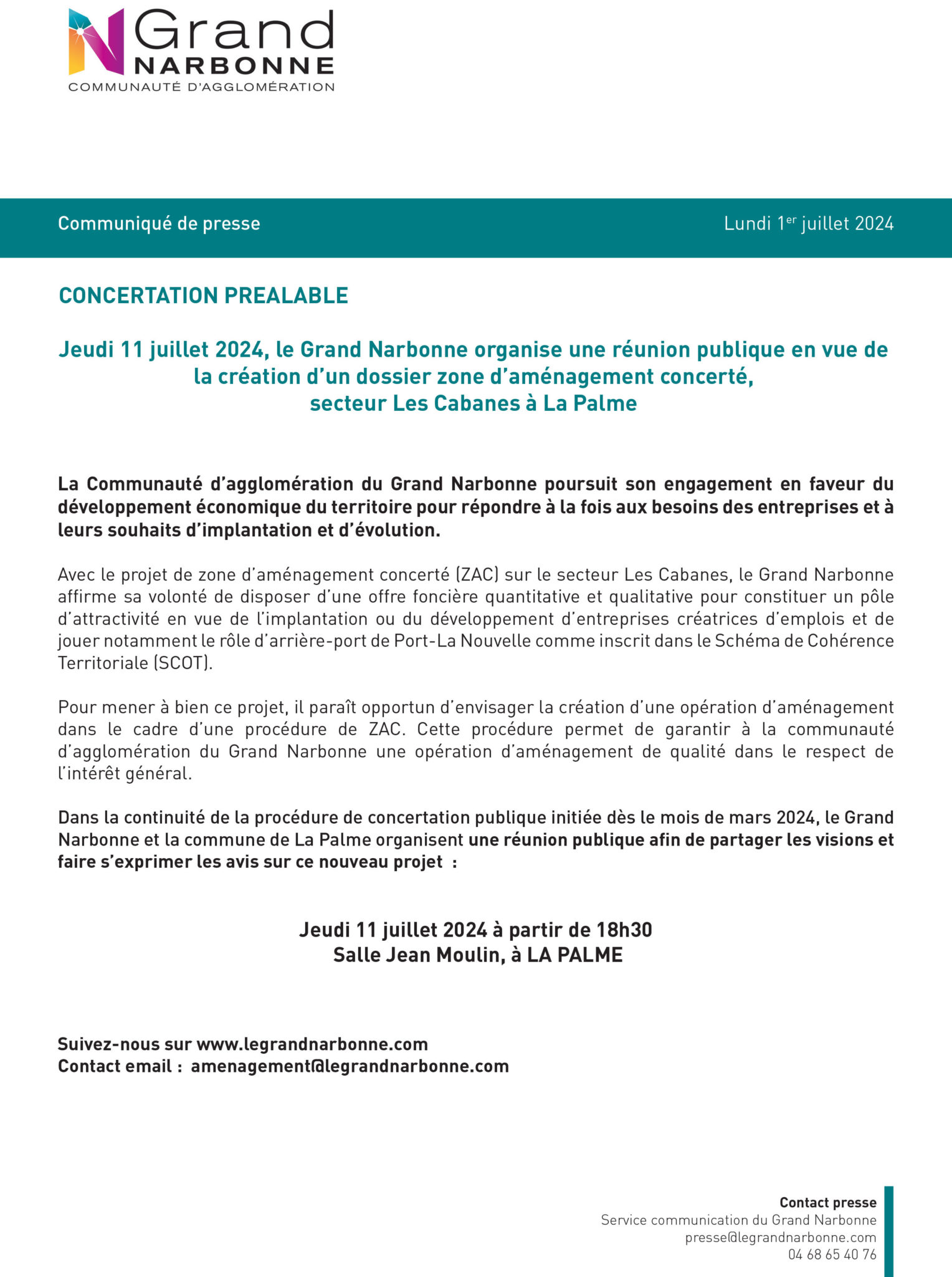 Reunion Publique Zac Des Cabanes Mairie De La Palme